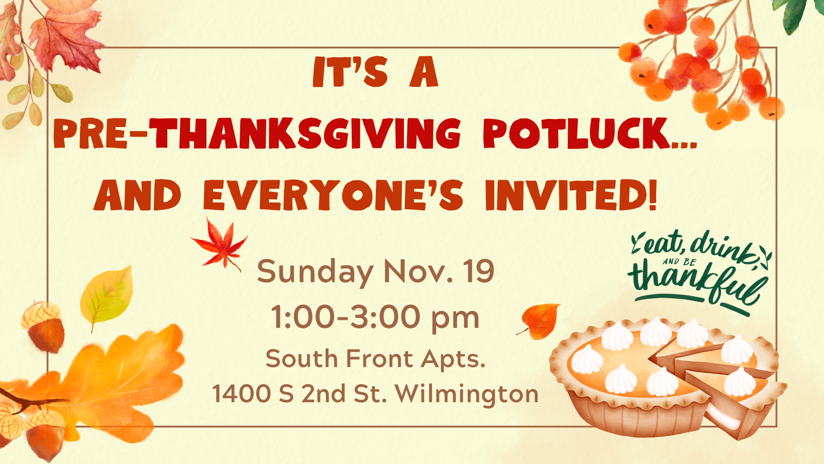 Pre-Thanksgiving Potluck